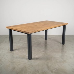 KULHÁNEK Jídelní stůl "Tabi" Velikost desky: 160x80 cm, Odstín podnože: antracit - RAL 7016