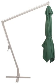 Závěsný slunečník 300 x 300 cm zelený hliníková tyč - Default Title