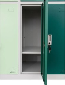 Kovová šatní skříň na oblečení Oxford Green