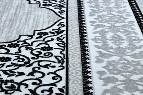 Dywany Łuszczów, AKCE: 80x150 cm Kusový koberec Gloss 8490 52 Ornament ivory/grey, šedá, chodba / předsíň