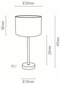 Stolní lampa páv Ø 25 cm černá