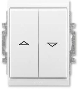 ABB Element,Time žaluziové tlačítko č.1/0+1/0 IP44 bílá/bílá 3558E-A88943 03 s blokováním