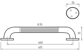 Nimco Madlo plastové 400x35 mm - BM 1235-05