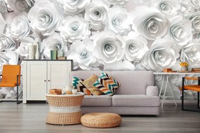 Malvis ® Tapeta Bílé růže Vel. (šířka x výška): 360 x 260 cm