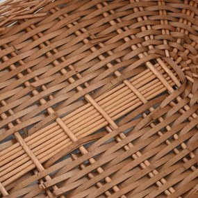 Koš na dřevo s držadly 78 x 54 x 34 cm přírodní vrba 286983