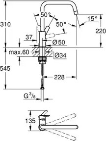 Grohe QuickFix Start - Dřezová baterie chrom