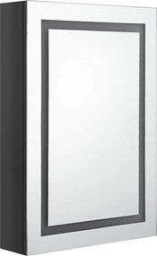 LED koupelnová skříňka se zrcadlem zářivě černá 50 x 13 x 70 cm 326489