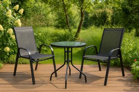 TRENDIE Sestava zahradního nábytku - 2 židle a stůl 60cm kulatý