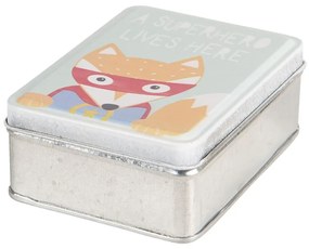 Kovová krabička Lišák – 10x8x4 cm