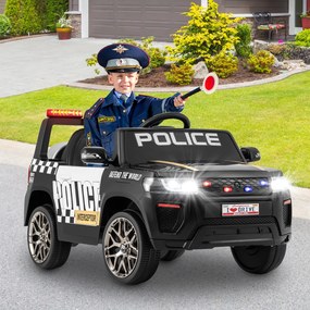 Costway Dětské policejní auto 12 Policejní auto napájené V s dálkovým ovládáním