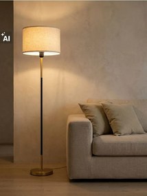 Sinsay - Stojací lampa s látkovým stínidlem - zlatá