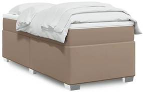 Box spring postel s matrací cappuccino 80 x 200 cm umělá kůže