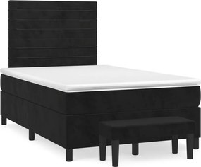 Box spring postel s matrací černá 120 x 200 cm samet 3137895