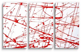 Sablio Obraz - 3-dílný Krvavé cákance - 120x80 cm