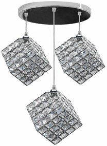 Toolight - Závěsné svítidlo Glamour 3xG9 40W APP722-3CP, chromová, OSW-00099