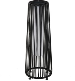 Zahradní solární lampa Outsunny se světelným senzorem, vodotěsná, automatická LED, černá, 21,5 x 21,5 x 61 cm, ideální pro zahradu a terasu | Aosom.de
