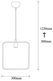 OPVIQ Závěsné osvětlení GEONNI 30cm 527ABY1711