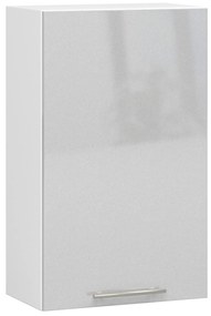 Horní kuchyňská skříňka Ozara W50 H720 (bílá + metalický lesk). 1071195