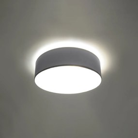 Stropní svítidlo Arena, 1x šedé plastové stínítko, (bílý plast), (fi 35 cm)