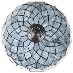 Stolní lampa Tiffany Krisoijn šedá v art deco stylu – 40x58 cm