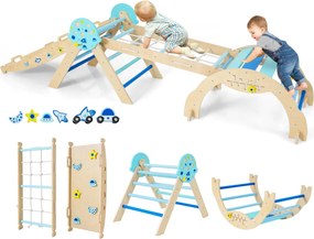Costway 9 v 1 Montessori prolézačka sada s lezeckým obloukem