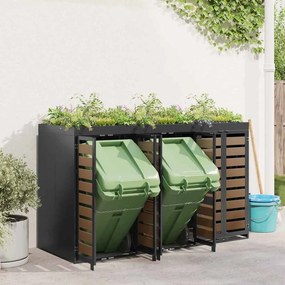 Úložný box na 3 popelnice Ocel Antracit 3394774
