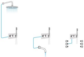 Sapho Dimy DM493BL sprchová termostatická baterie podomítková 2 výstupy černá