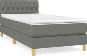 Box spring postel s matrací tmavě šedá 80 x 200 cm textil 3140810