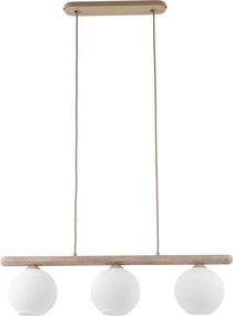TK Lighting Závěsný lustr Virlo s dekorem dřeva pro žárovku 3x E14 TK11079