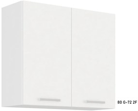 Kuchyňská skříňka horní dvoudveřová EKO WHITE 80 G-72 2F, 80x71,5x31, bílá
