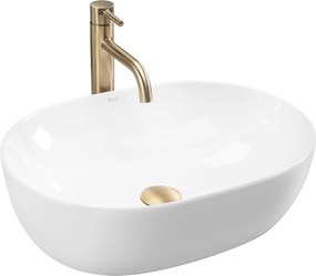 Rea Lisa, umyvadlo na desku 490x385x140 mm, bílá lesklá, REA-U6022
