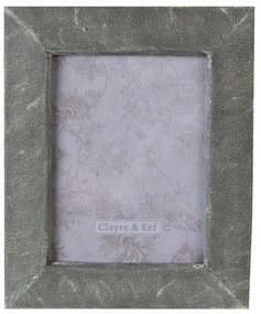 Šedý antik fotorámeček s plastickým okrajem – 15x20 cm