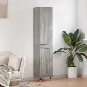 vidaXL Skříň highboard 34,5 x 34 x 180 cm kompozitní dřevo [3199090] Barva: šedá sonoma