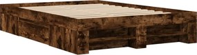 Rám postele bez matrace kouřový dub 120x190 cm kompozitní dřevo 3295517