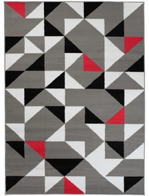 Kusový koberec PP Lester šedočervený 220x300cm