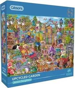 GIBSONS Puzzle Zahrada z recyklovaných materiálů / 1000 dílků / 68 x 4
