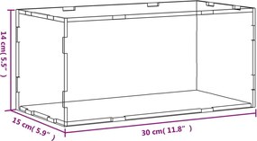 Průhledná reklamní krabice 30 x 15 x 14 cm akrylová 154911