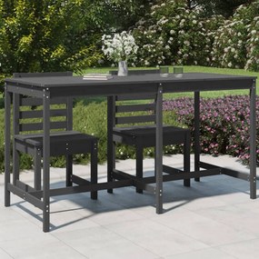 Zahradní stůl šedý 203,5 x 90 x 110 cm masivní borové dřevo - Default Title