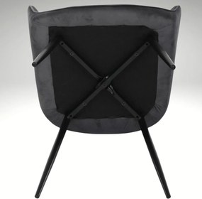 Vikio Jídelní set pro 4 osoby 160x90 cm soft dub noha X šedá židle s područkami VJS226-4S