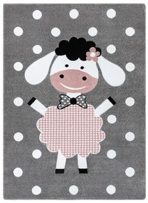 Hans Home | Dětský kusový koberec Petit Dolly sheep grey - 140x190