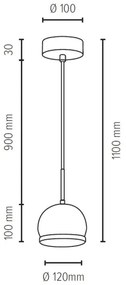 Spot-Light 5143174 - LED Lustr na lanku BALL WOOD 1xGU10/5W/230V matný dub