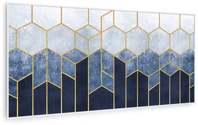 Klarstein Wonderwall Air Art Smart, infračervený ohřívač, 120 x 60 cm, 700 W, modrá čára