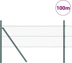 Hexagonální kotvení plotu 100 x 0,5 m Ocel potažená PVC Šedá 3352875