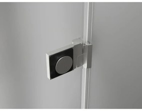 Mexen Lunar-B L pravý výklopný sprchový kout 75 x 70 cm, čiré sklo, broušená ocel, 832L-075-070-97-00-P