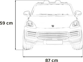 Ramiz Elektrické autíčko Porsche Cayenne S na baterie pro děti bílý lak SUV + dálkové ovládání