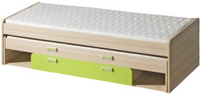 Rozkládací postel 80 cm Lavendon L16 (s rošty) (zelená). 605016