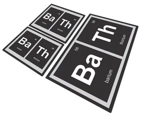 Černé koupelnové předložky v sadě 3 ks 60x100 cm Barium – Foutastic