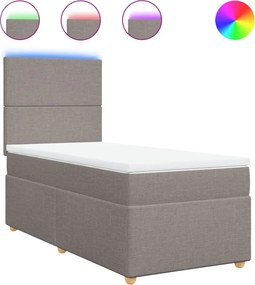 Box spring postel s matrací taupe 90x200 cm textil 3293460