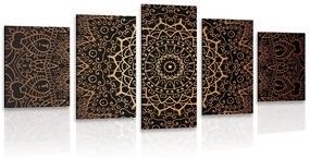 5-dílný obraz vintage Mandala v indickém stylu Varianta: 200x100