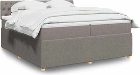 Box spring postel s matrací taupe 200x200 cm textil 3287574